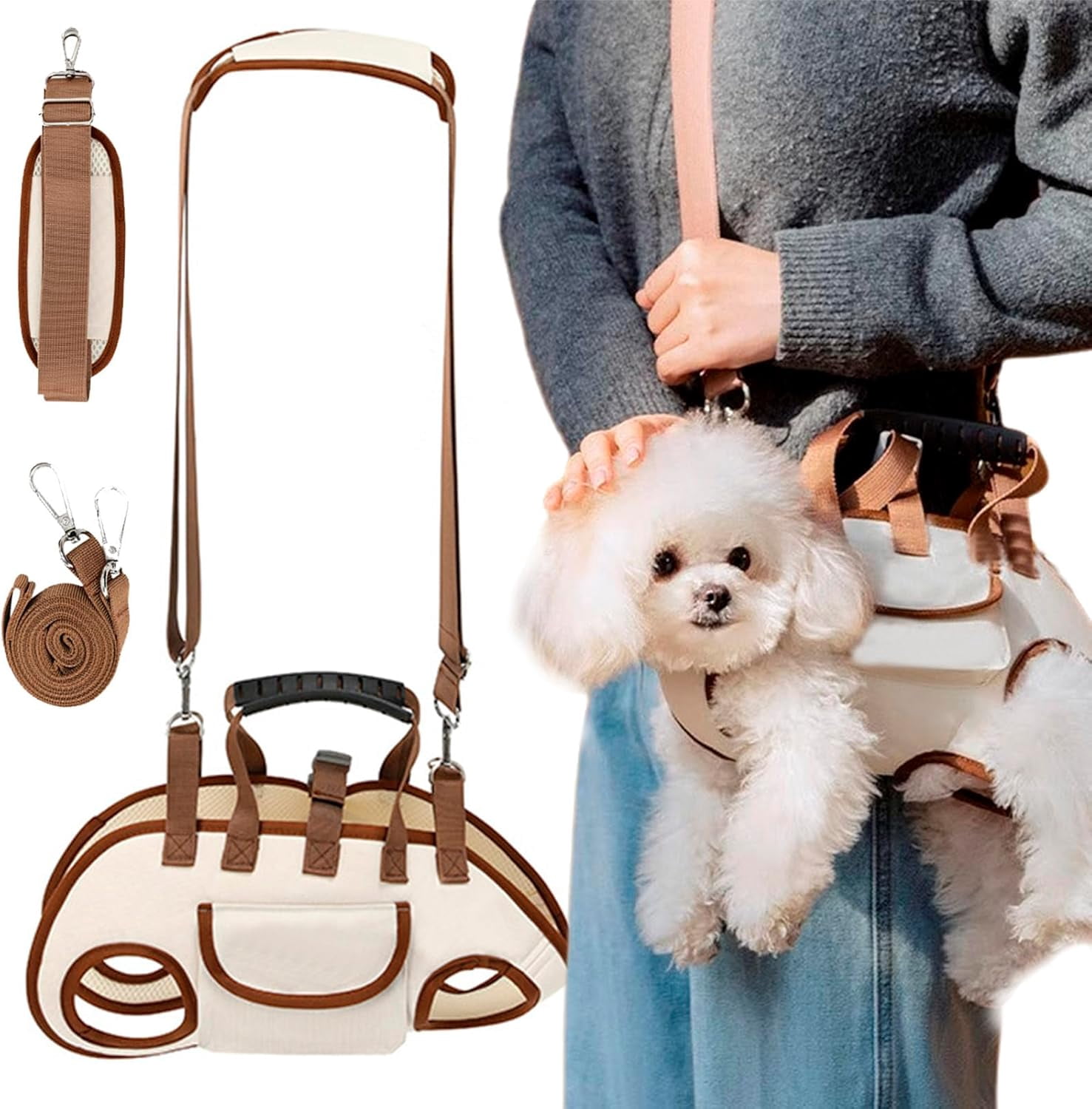 Lettuce Pets Dog Harness Leash Carrier - 3 in 1 Multifunctional ...