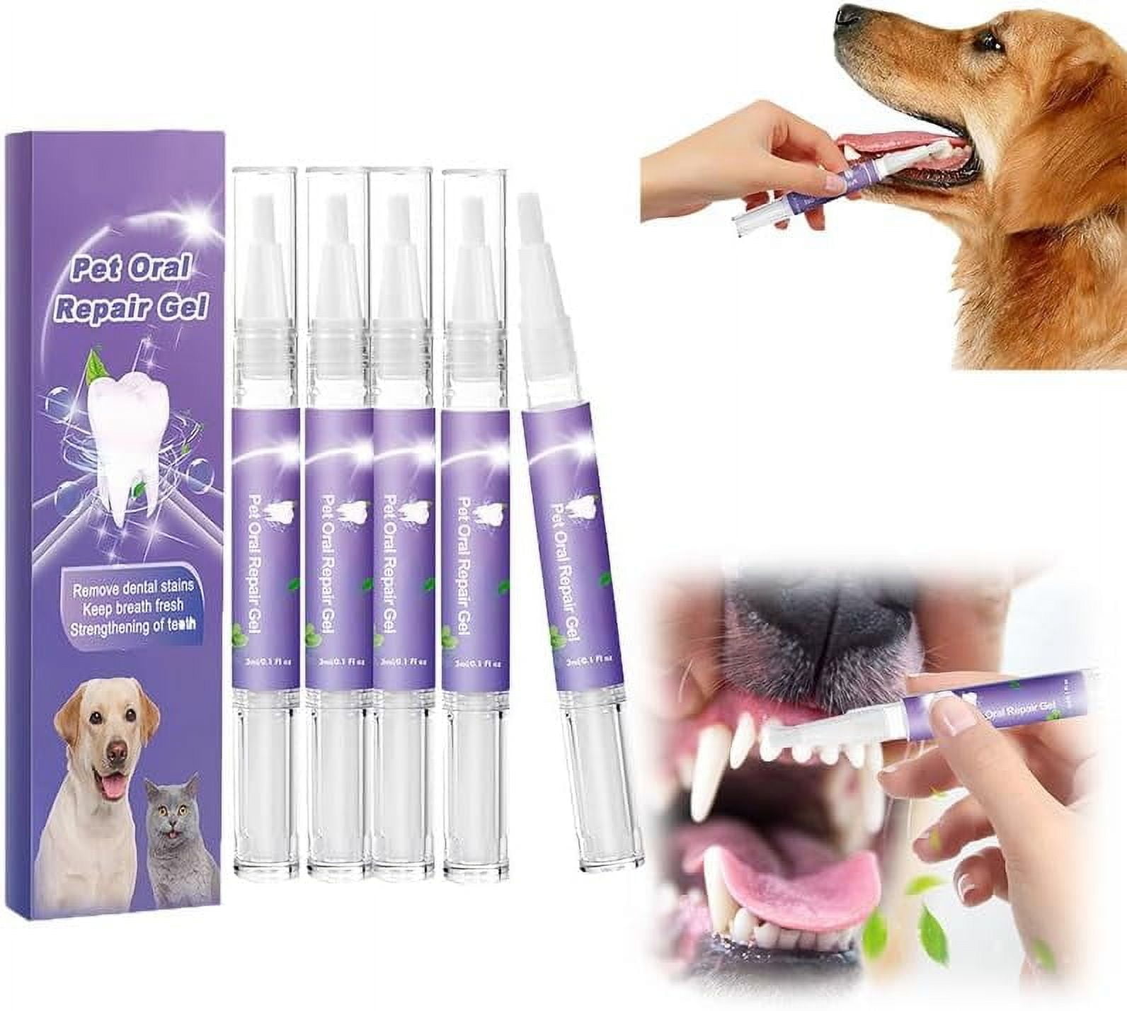 Lettuce Pets Toothbrush & Oral Repair Gel Set - Freshens Dog & Cat ...