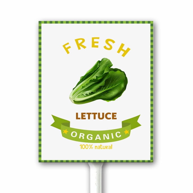 Lettuce Vegetable Garden Signs Metal Yard Sign With Stake Perfect for ...