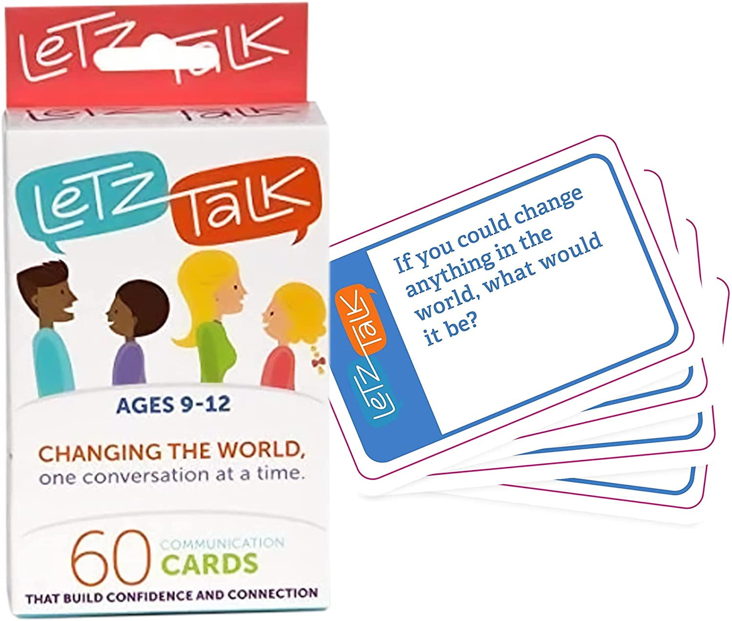 Letz Talk Communication Cards for Kids - Confidence Builder, Family ...