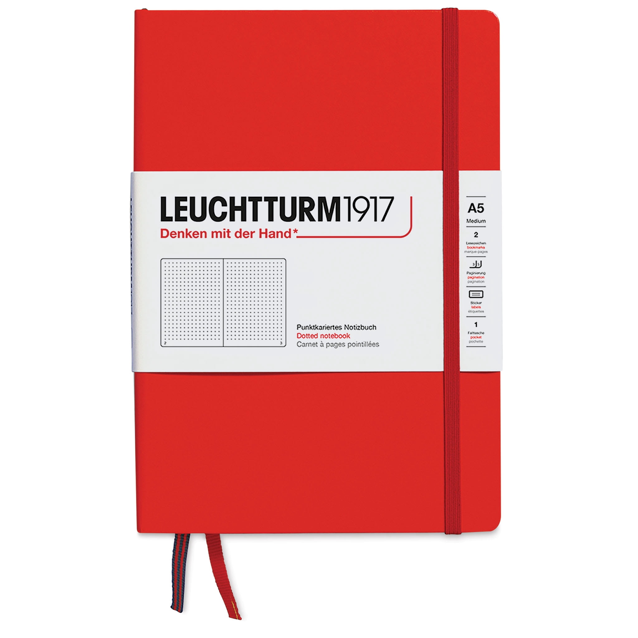 Leuchtturm1917 Dotted Hardbound Notebook - Fox Red, 5-3/4" x 8-1/4 ...