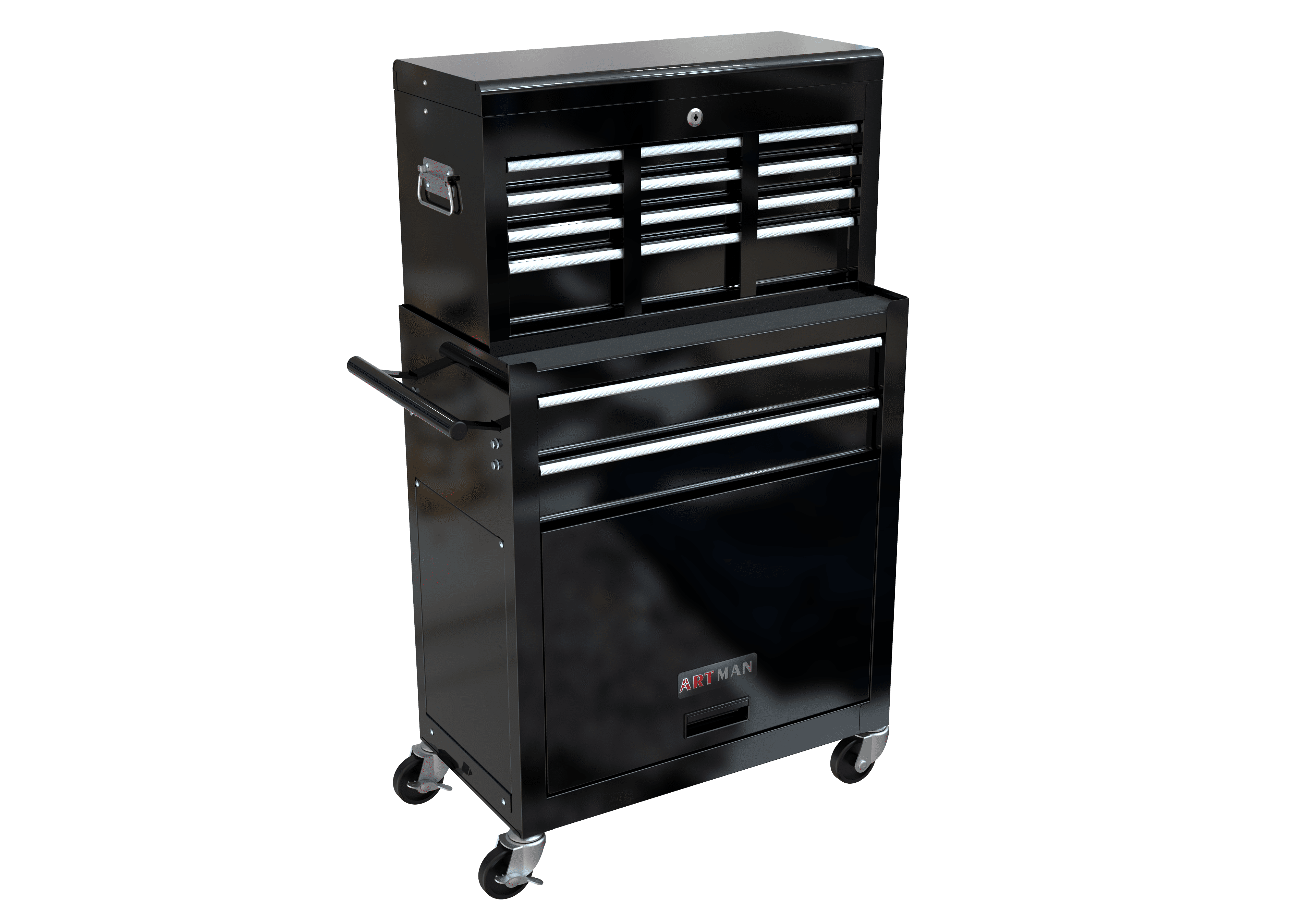 Leuco High Capacity Rolling Tool Chest with Wheels and Drawers, 8-Drawer Tool Storage Cabinet ...