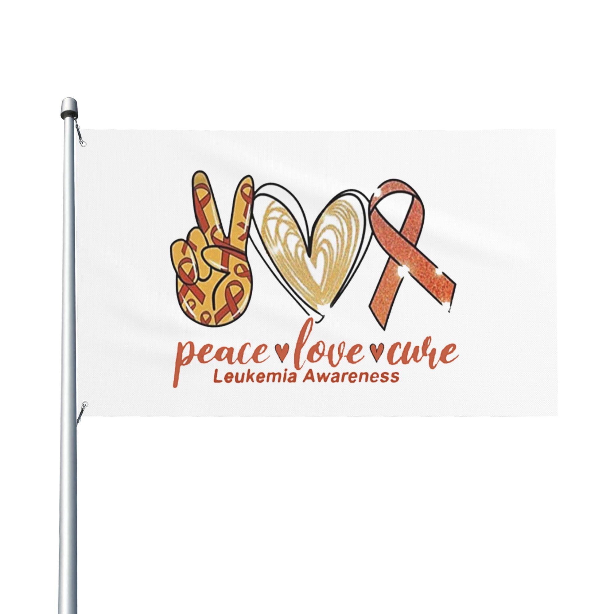 Leukemia Awareness Orange Ribbon Flags Garden Home Flag House Flags For ...