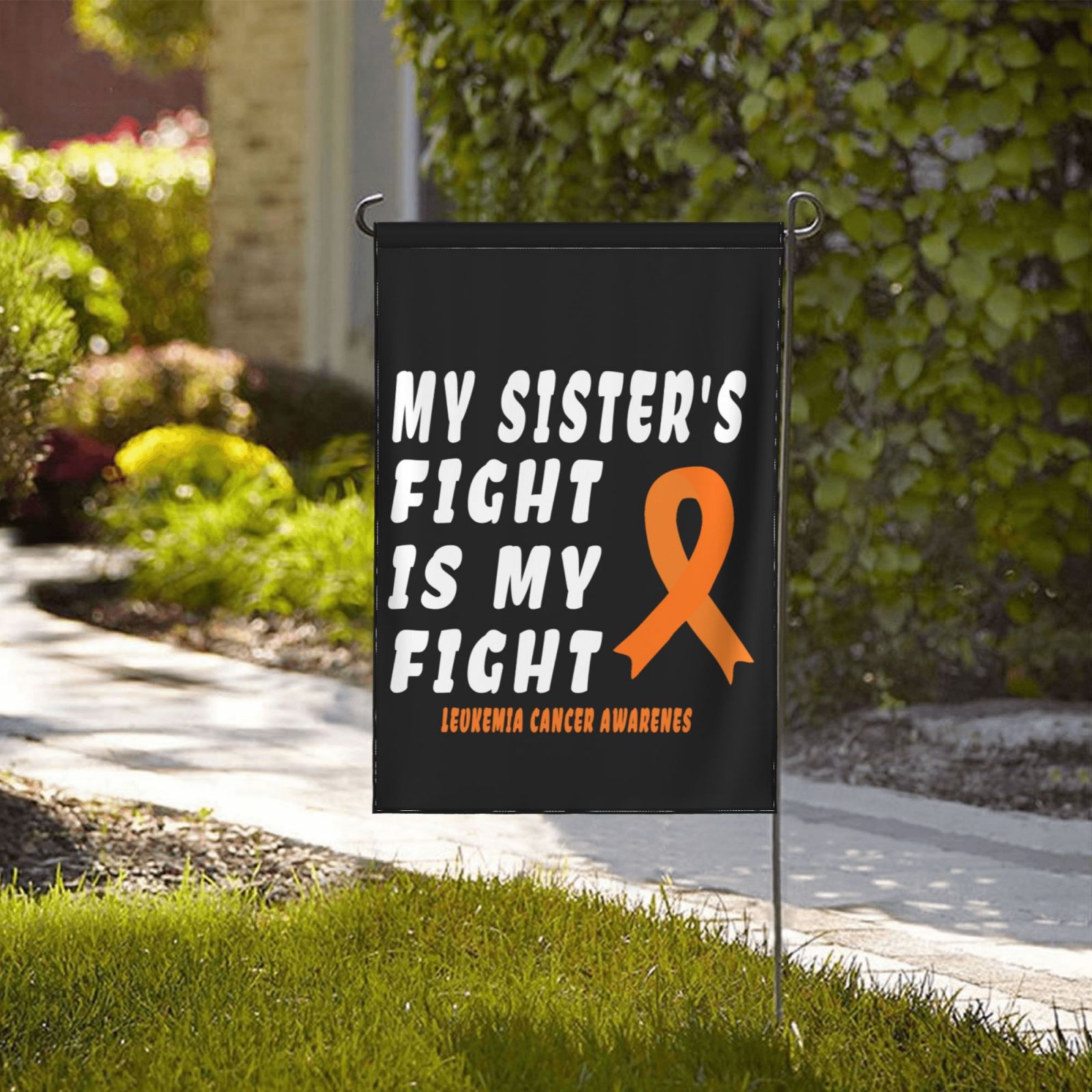 Leukemia Cancer Awarenes Funny Garden Flag,Vertical Double Sized ...