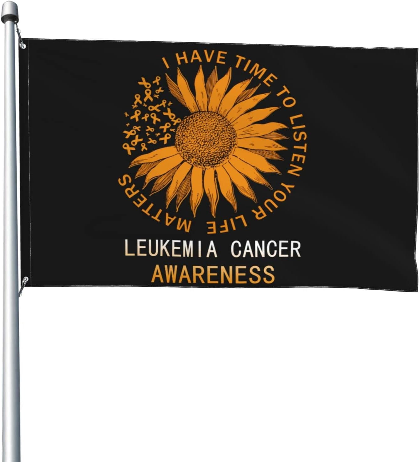Leukemia Cancer Awareness Flags 4x6 Ft Banner Patio Lawn & Garden ...