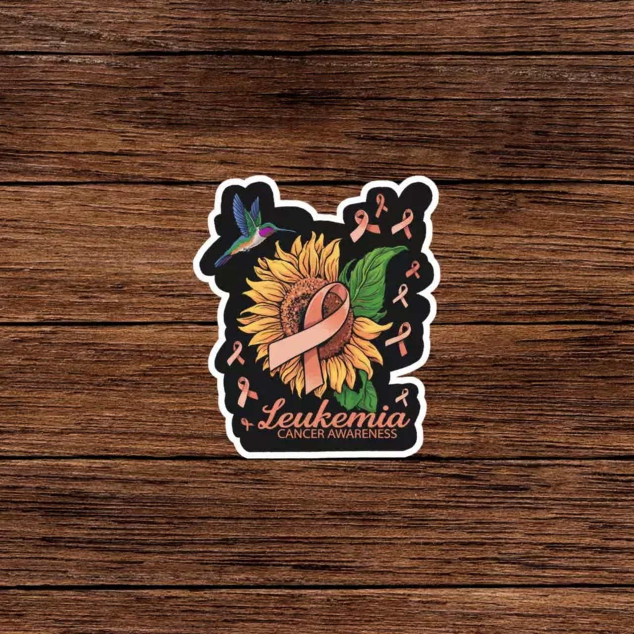 Leukemia Cancer Awareness Sufootballower Ribbon Sticker Decal Support ...