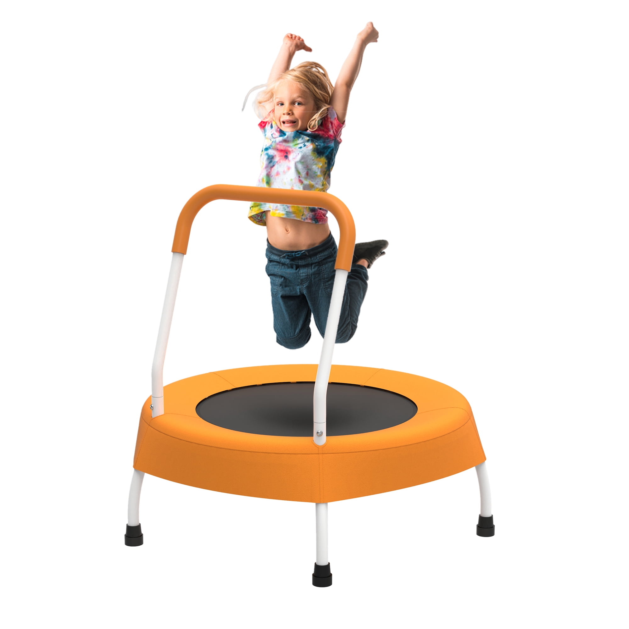 Leumius 28inch Mini Trampoline with Handle for Kids,Indoor Outdoor ...