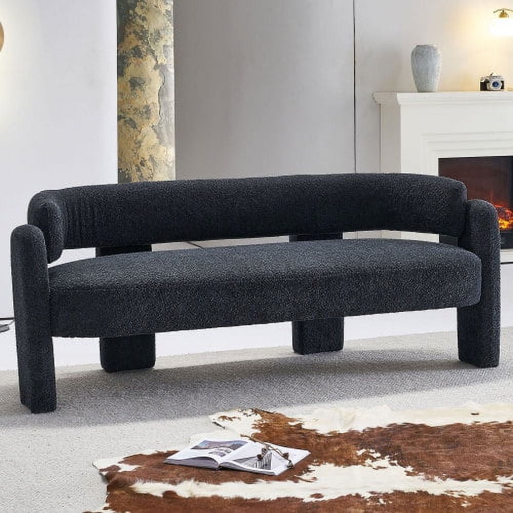 Leumius 76" Modern Sofa Couch, Fabric 2 Seater Loveseat for Living Room ...