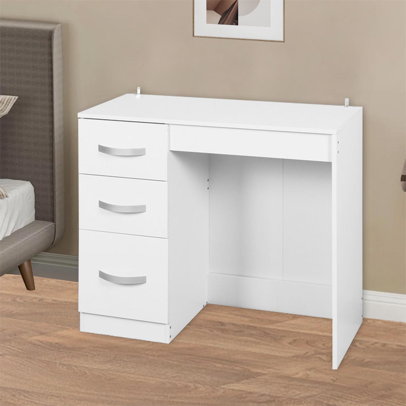 Leumius Wooden Desk with 3 Drawers,Home Office Bedroom Desk Study ...