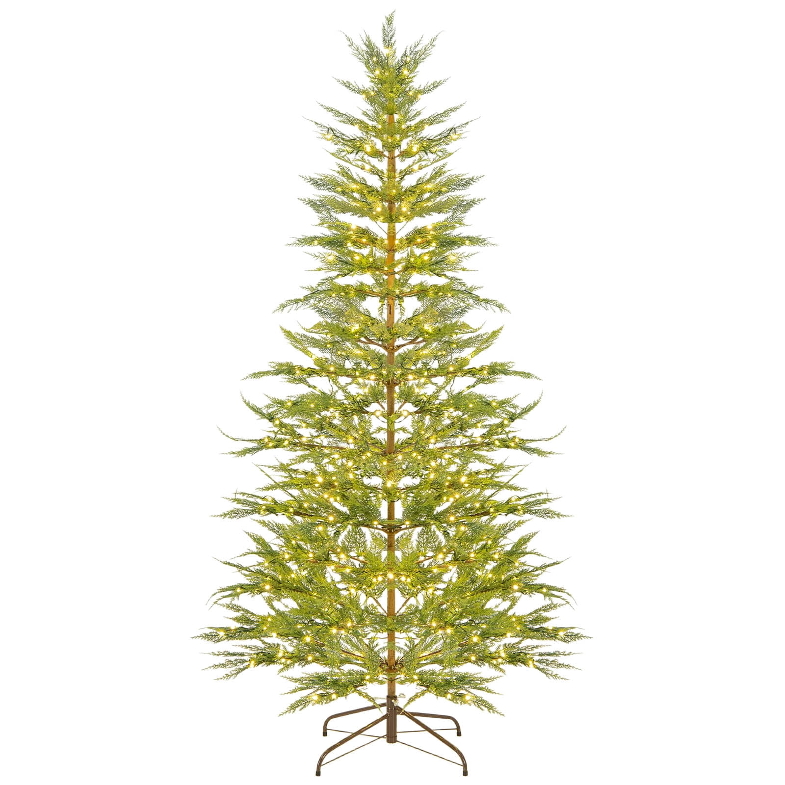 Leutsin 4Ft Pre-Lit Green Cypress Artificial Christmas Tree with 500 ...