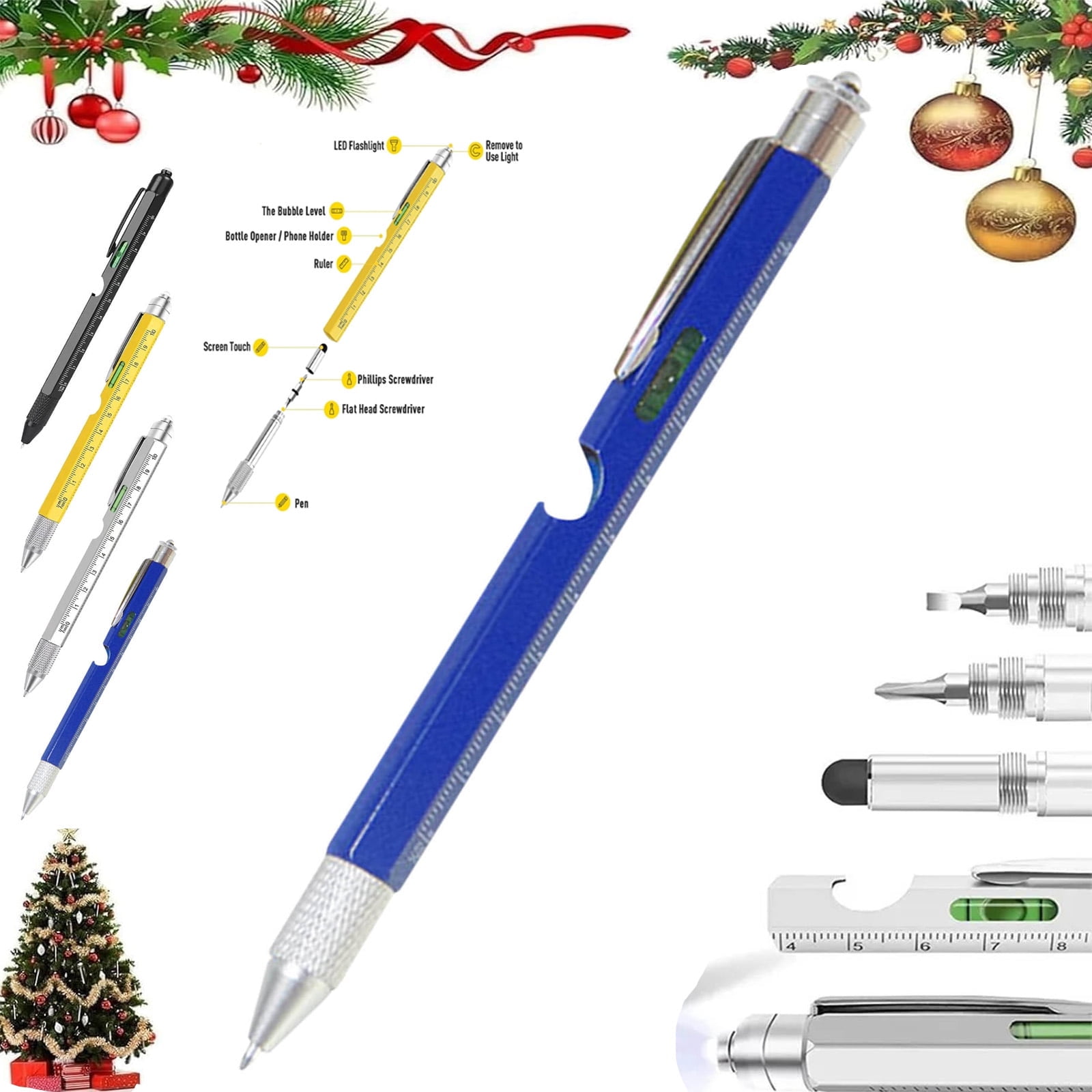 Leutsin 9 in 1 Multitool Pen with LED Light - Phillips Screwdrivers ...
