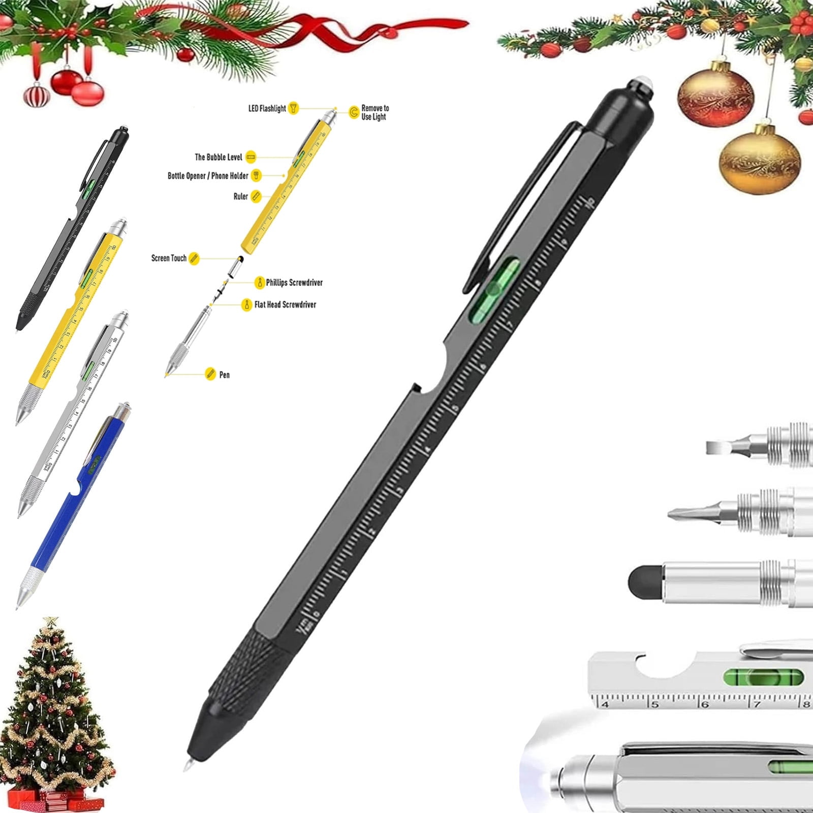 Leutsin 9 in 1 Multitool Pen with LED Light - Phillips Screwdrivers ...