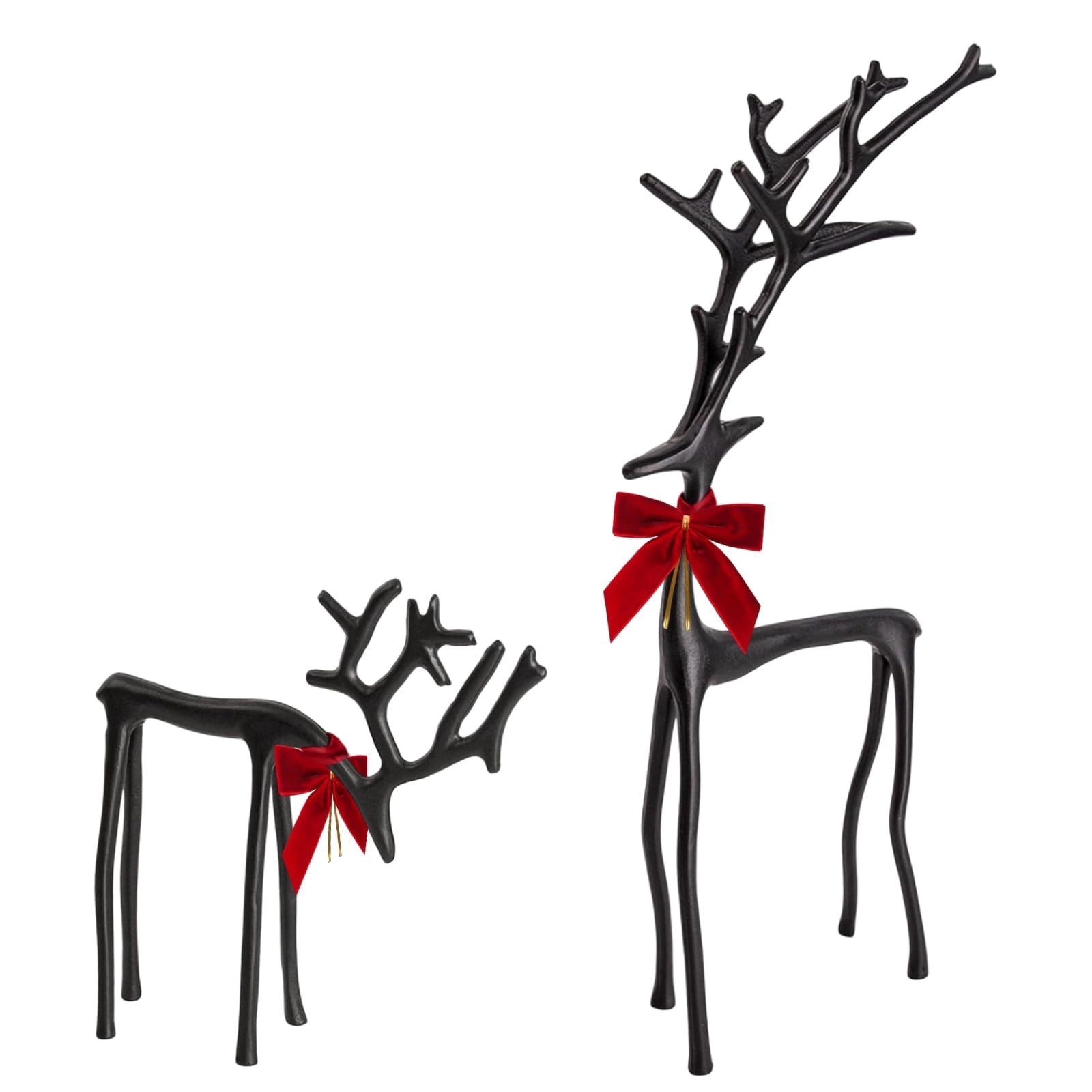 SDJMA Small Deer Tabletop Decoration - Black Reindeer Statues Christmas ...