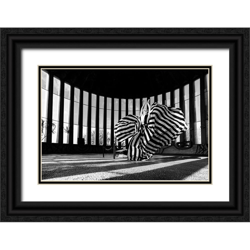 Lev Ari, Shay 18x13 Black Ornate Wood Framed with Double Matting Museum ...
