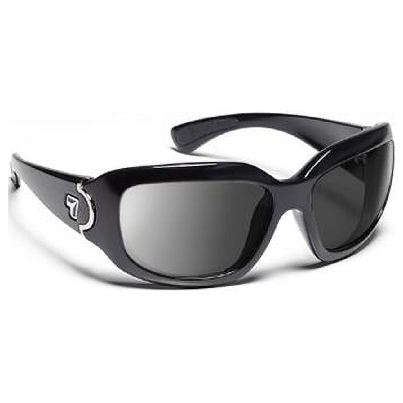 Leveche Sharp View Gray Sunglasses, Glossy Black - Small & Medium ...