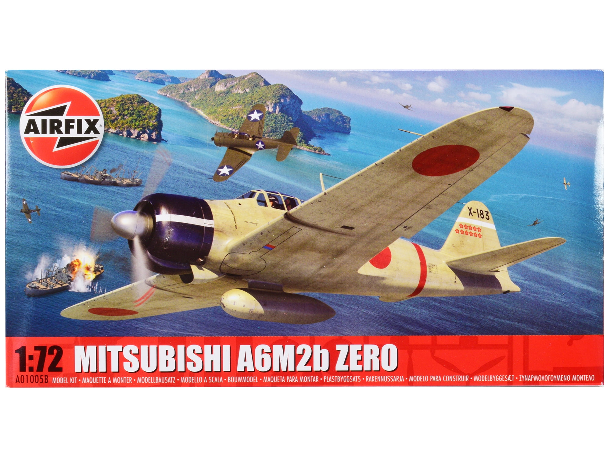 Level 1 Model Kit Mitsubishi A6M2b Zero Fighter Aircraft 1/72 Plastic ...