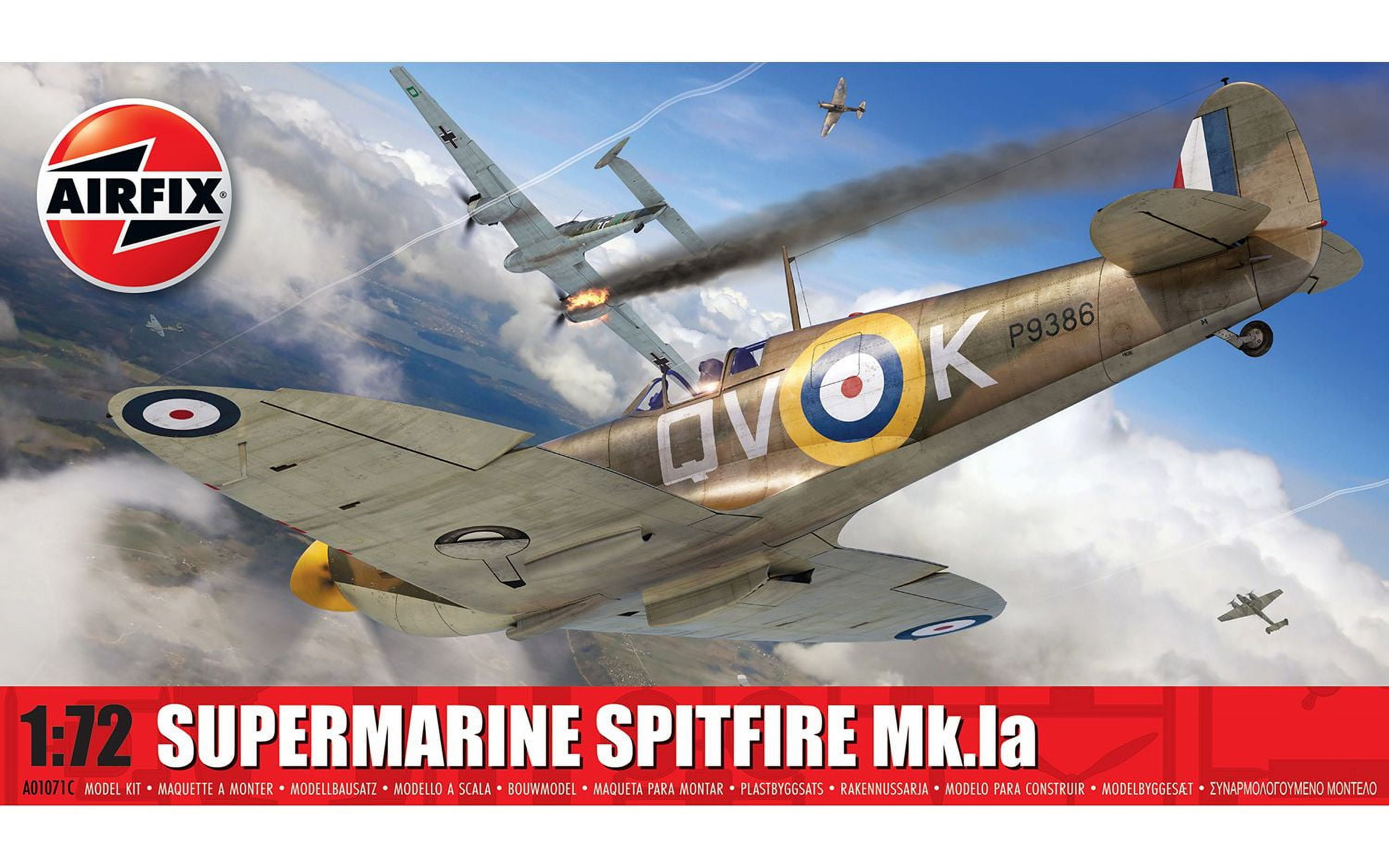 Level 1 Model Kit Supermarine Spitfire Mk.Ia Fighter Aircraft 1/72 ...