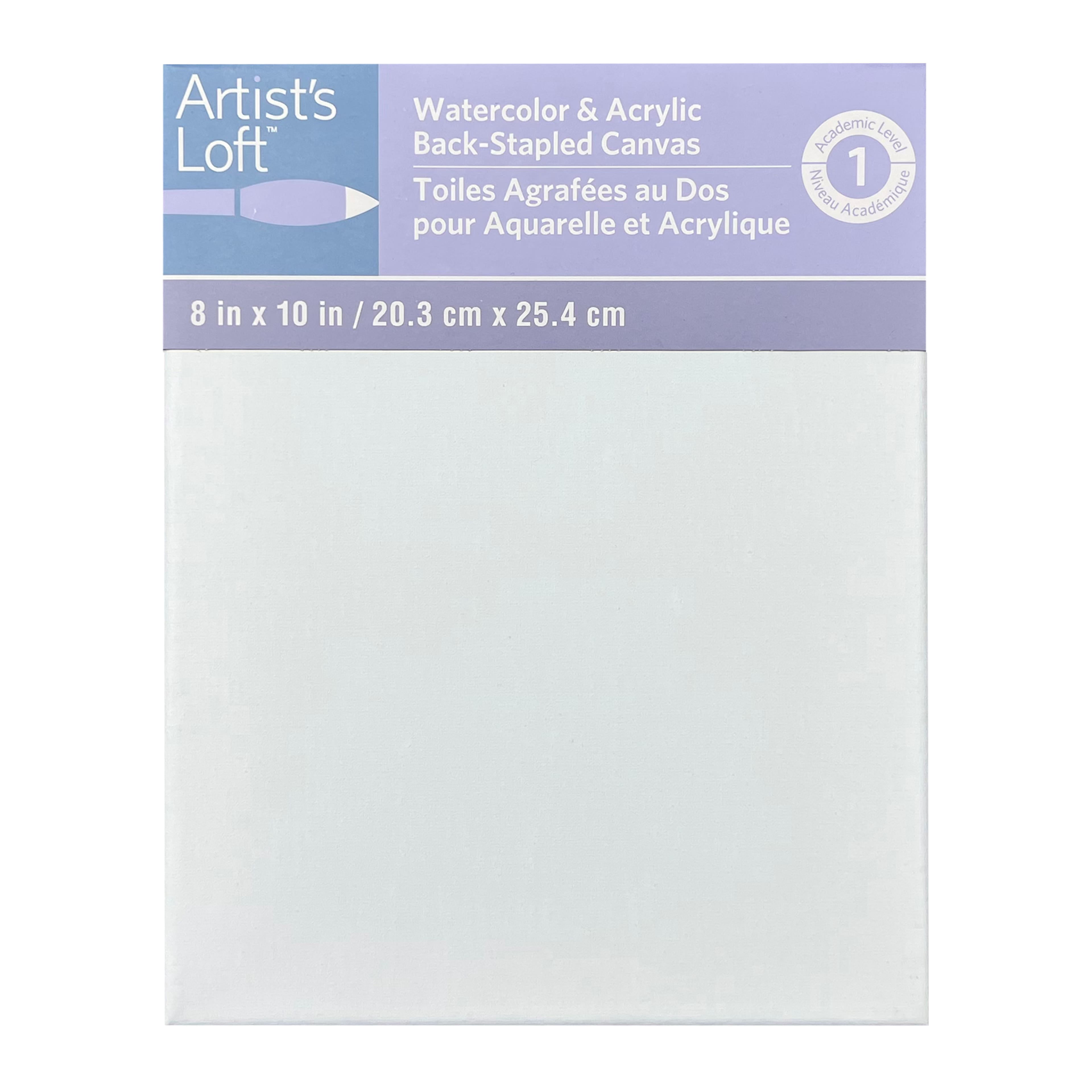 Level 1 Watercolor & Acrylic Back-Stapled Canvas by Artist's Loft ...