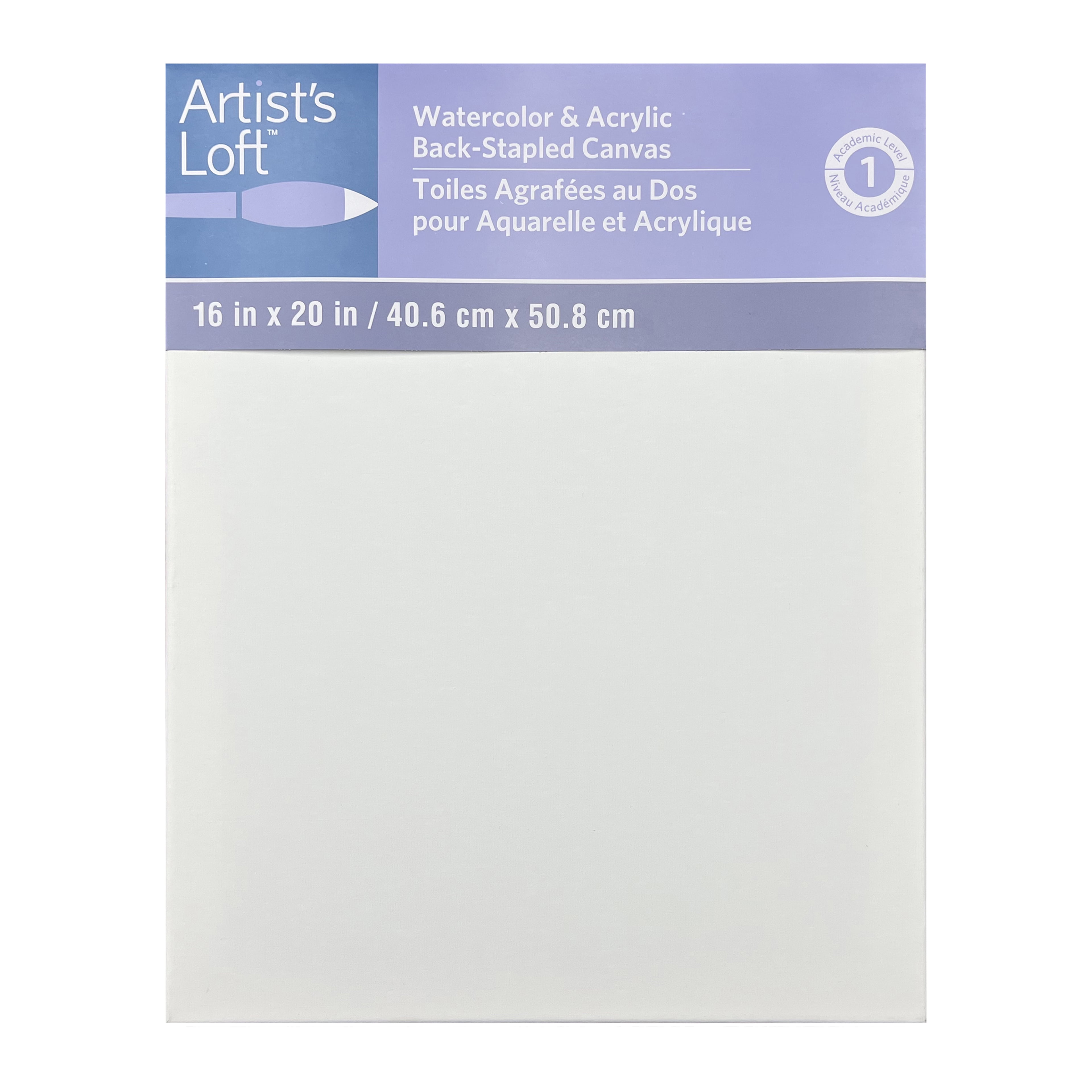 Level 1 Watercolor & Acrylic Back-Stapled Canvas by Artist's Loft ...