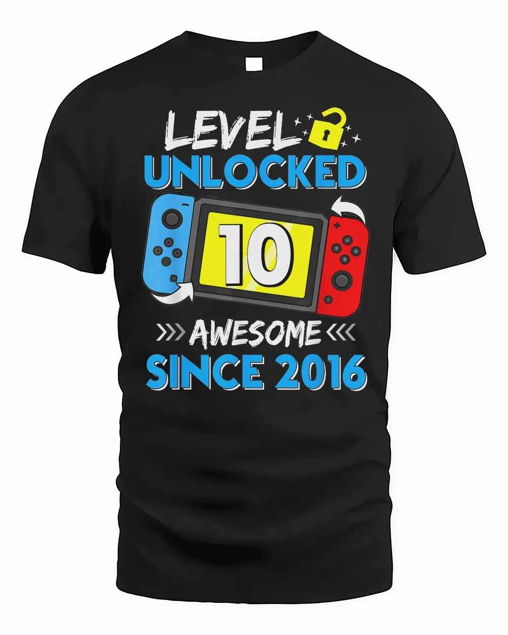 Level 10 Unlocked Awesome Since 2016 10th Birthday Shirt - Walmart.com
