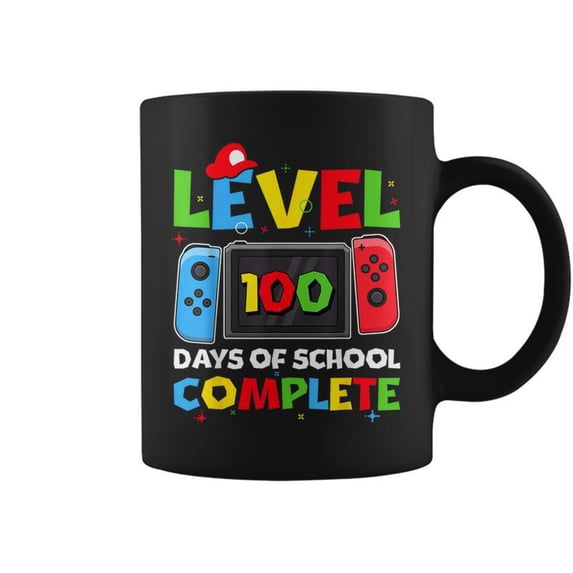 Level 100 Days Of School Complete Video Game 100Th Day Boys Coffee Mug ...