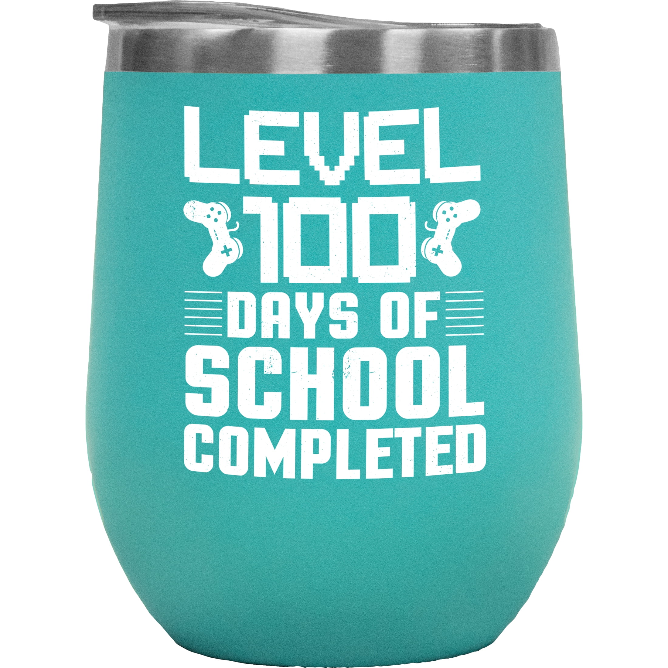 Level 100 Days of School Completed - Video Gamer Graduation Quote, Mint ...