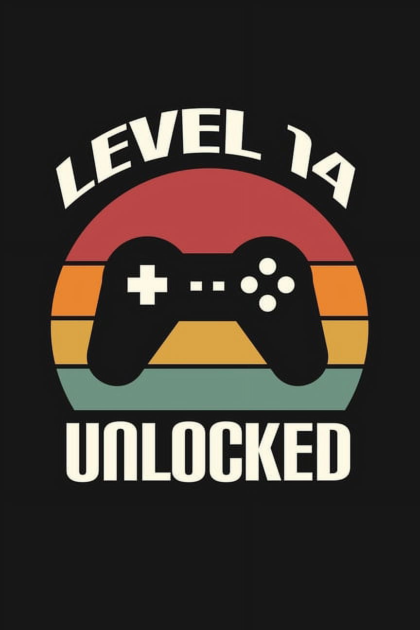 Level 14 Unlocked : Happy 14th Birthday 14 Years Old Gift For Gaming ...