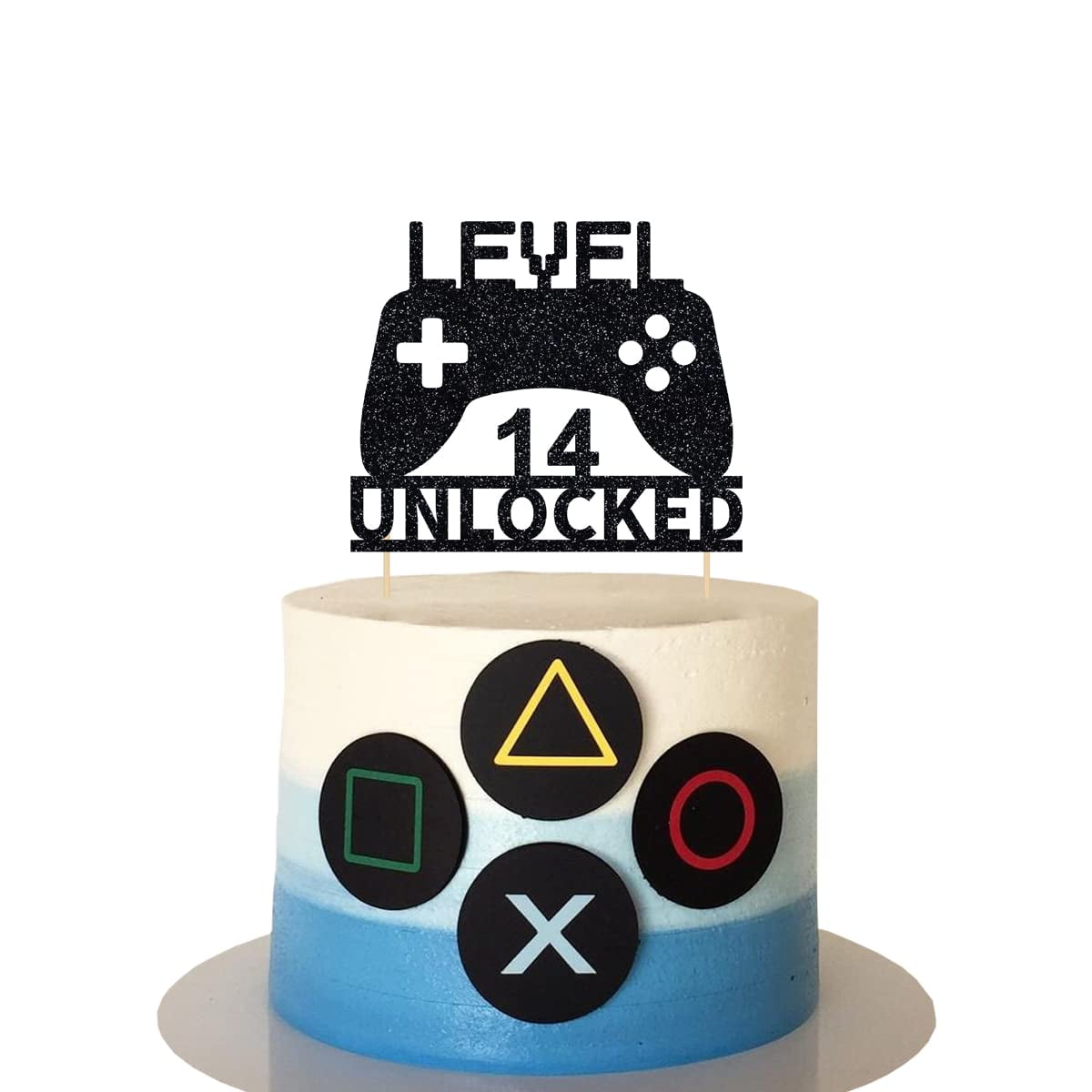 Level 14 Unlocked Video Game Cake RST1 Topper for 14th Birthday Party ...