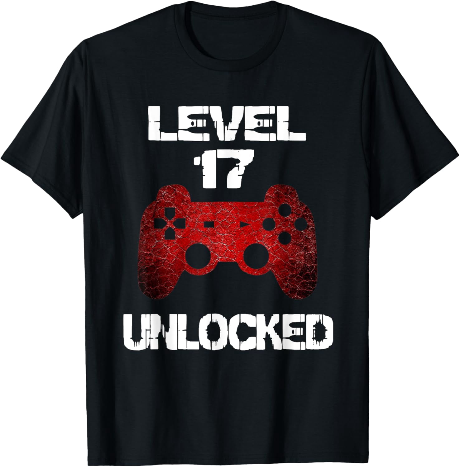 Level 17 Unlocked Boys 17th Birthday 17 Year Old Gamer T-Shirt ...