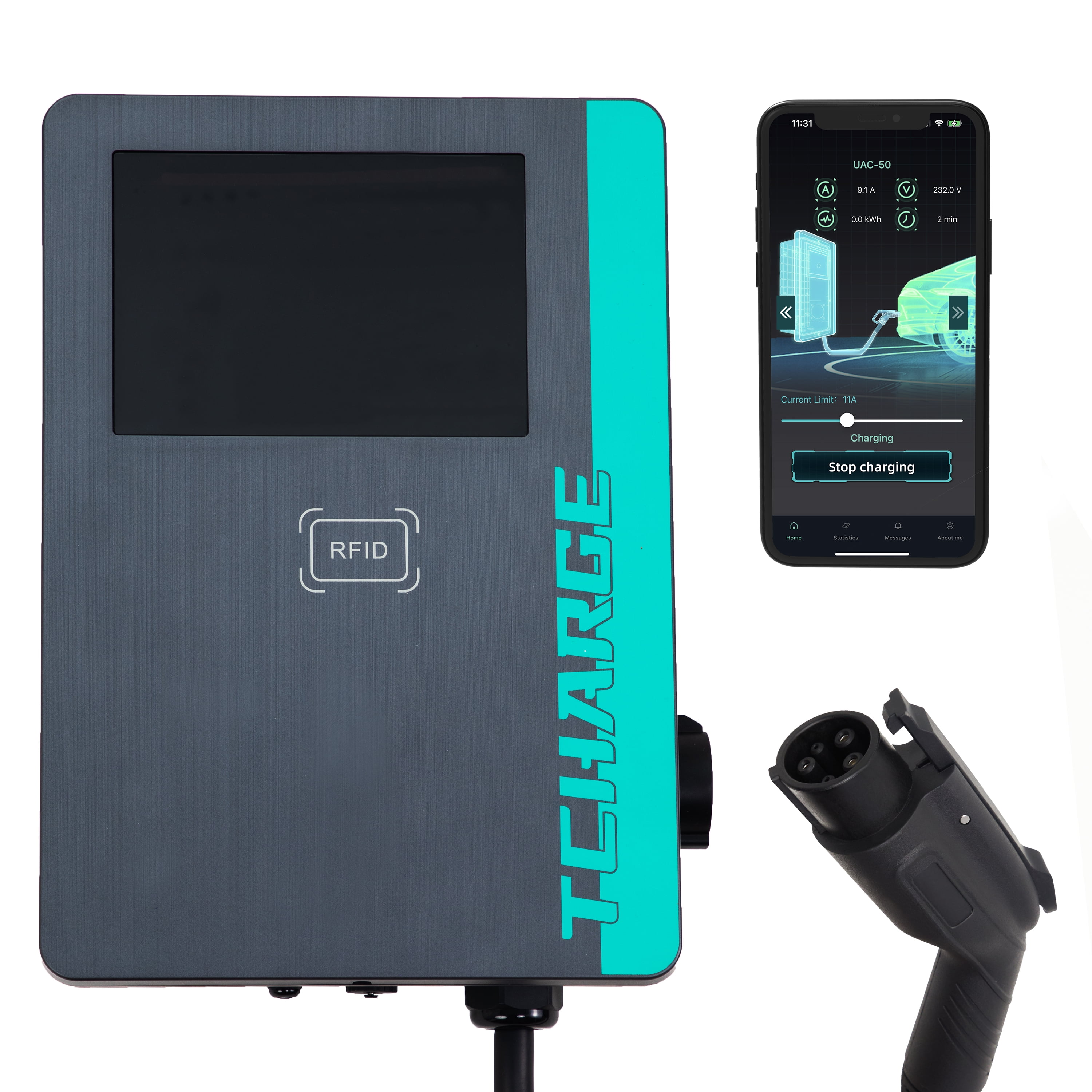Level 2 EV Charger 50 Amp Home Hardwire, UL Listed & FCC & Energy Star ...