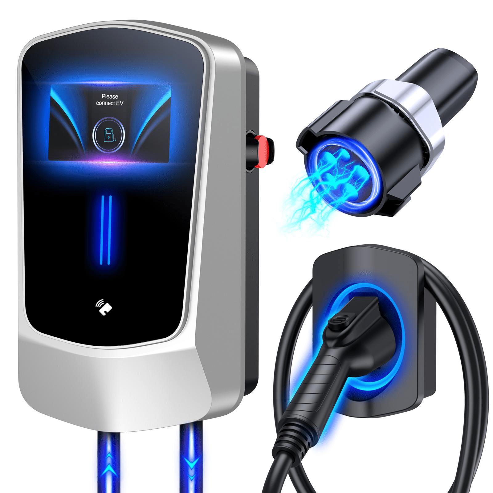 Level 2 EV Charger Home Electric Vehicle Charging Station 32A Outdoor ...