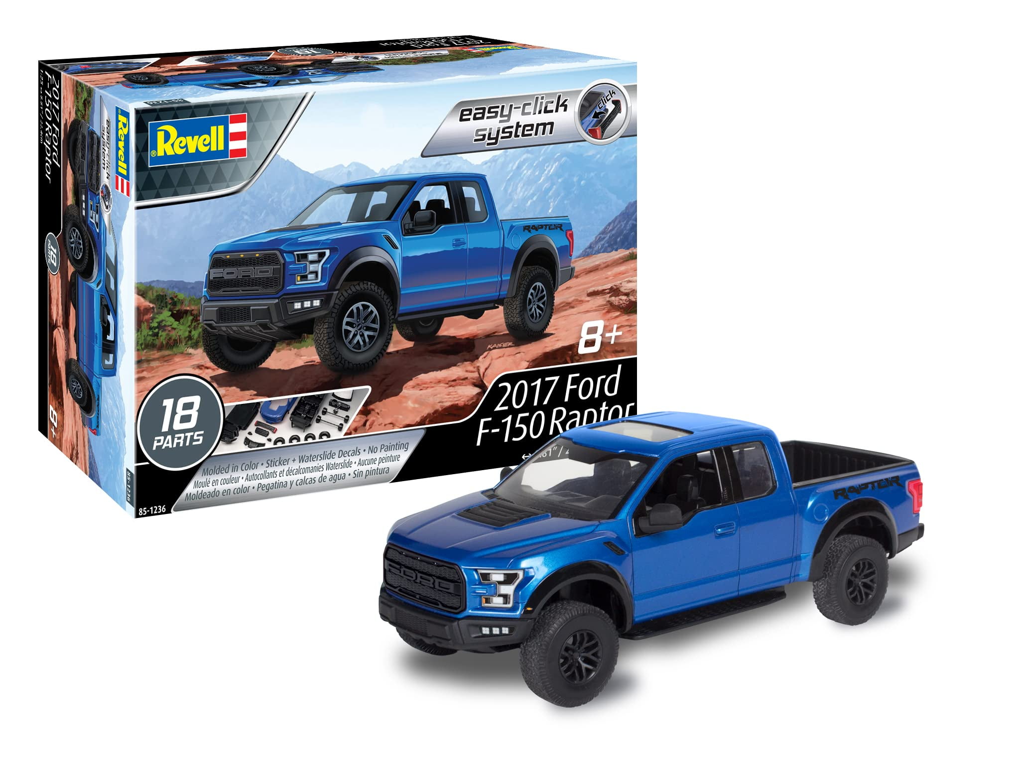 Level 2 Easy-Click Model Kit 2017 Ford F-150 Raptor Pickup Truck 1/25 ...