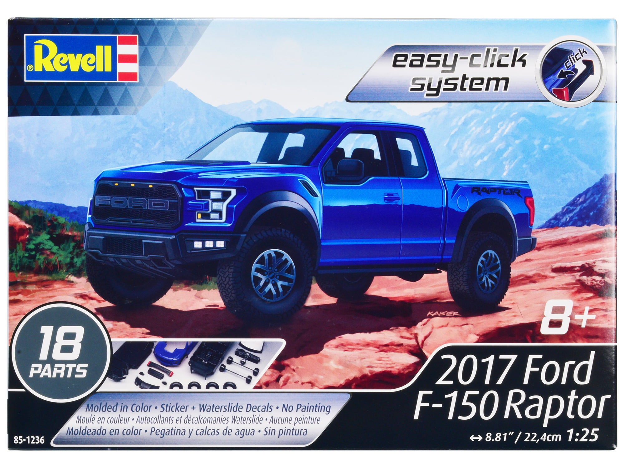Level 2 Easy-Click Model Kit 2017 Ford F-150 Raptor Pickup Truck 1/25 ...