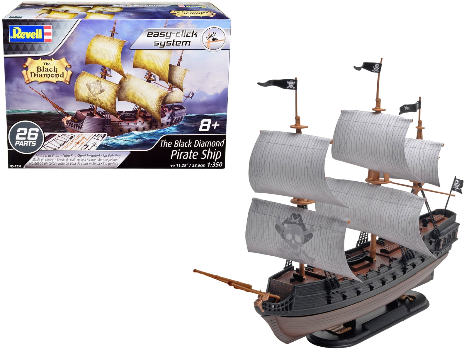 Level 2 Easy-Click Model Kit "The Black Diamond" Pirate Ship 1/350 ...