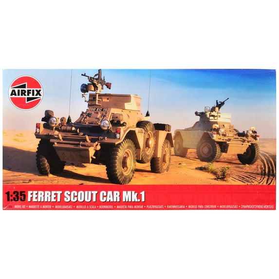 Level 2 Model Kit Ferret Scout Mk.1 Armored Car with 3 Scheme Options 1 ...