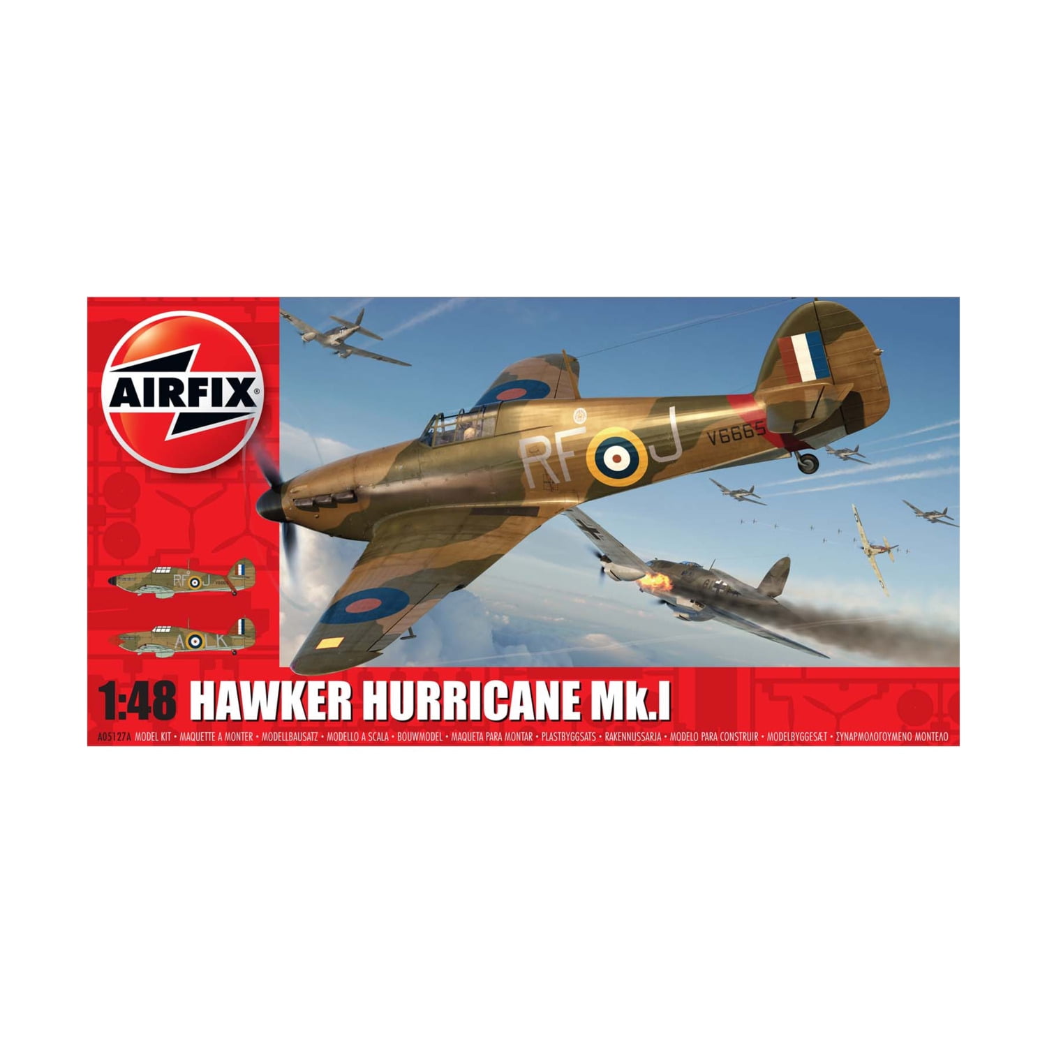 Airfix 05127A Hawker Hurricane Mk.1 1/48 Scale Plastic Model Kit ...