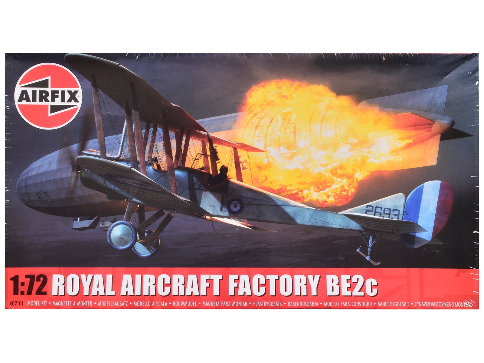 Level 2 Model Kit Royal Aircraft Factory BE2c Aircraft with 2 Scheme ...