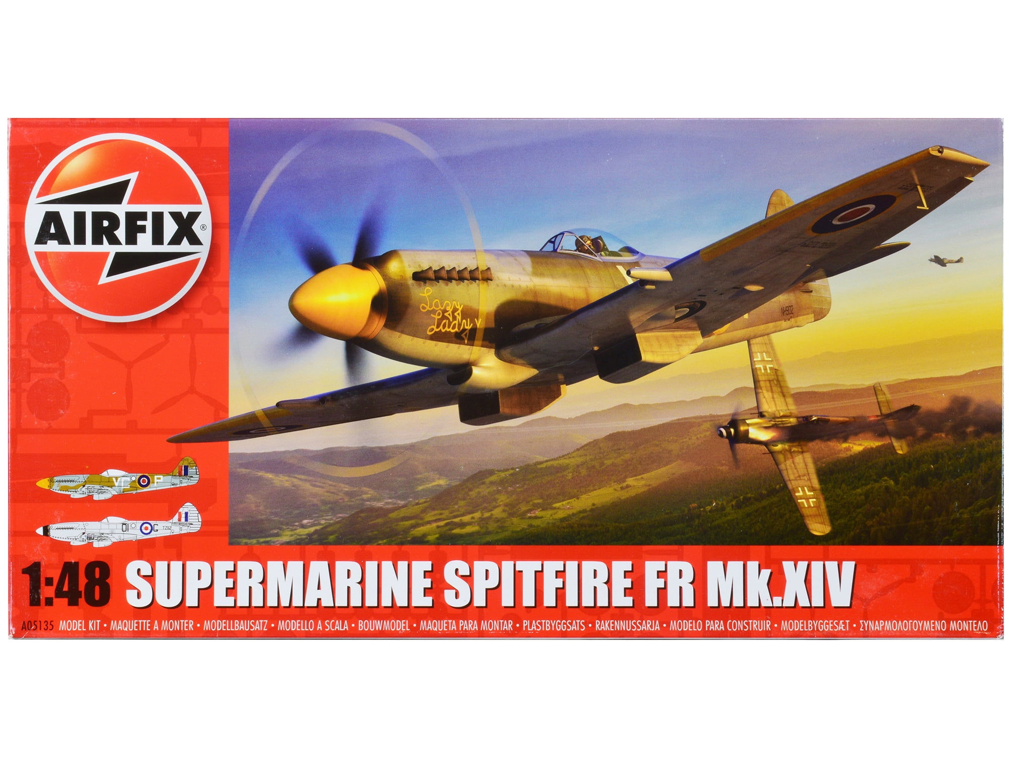 Level 2 Model Kit Supermarine Spitfire FR Mk.XIV Fighter Aircraft with ...