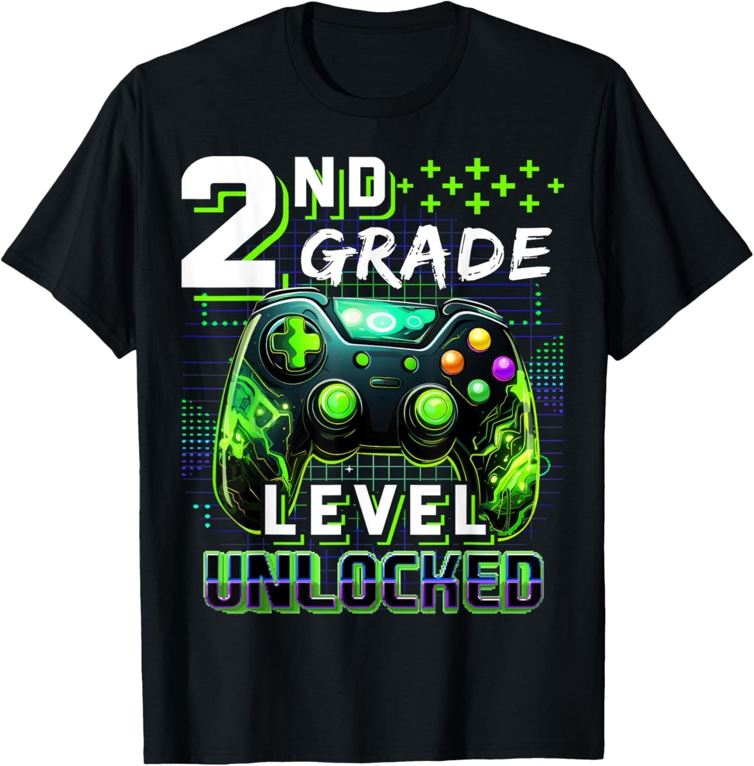 Level 2 Unlocked 2nd Grade Gamer Back to School Shirt Boys First Day of ...