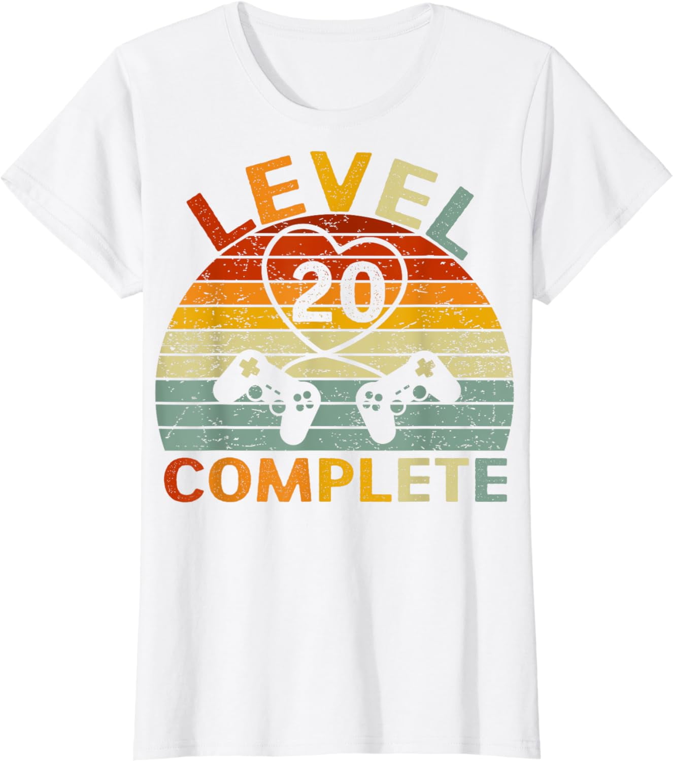 Level 20 Complete Gamers Couple 20th Wedding Anniversary T-Shirt ...