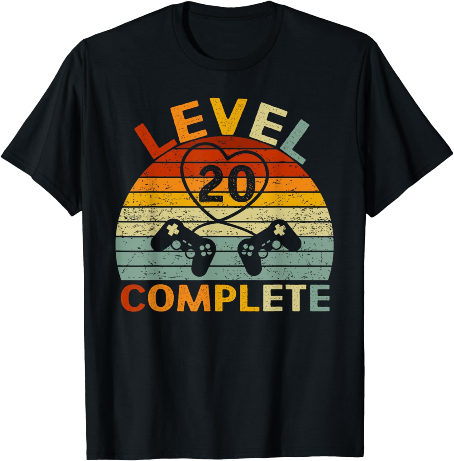 Level 20 Complete Gamers Couple 20th Wedding Anniversary T-Shirt ...