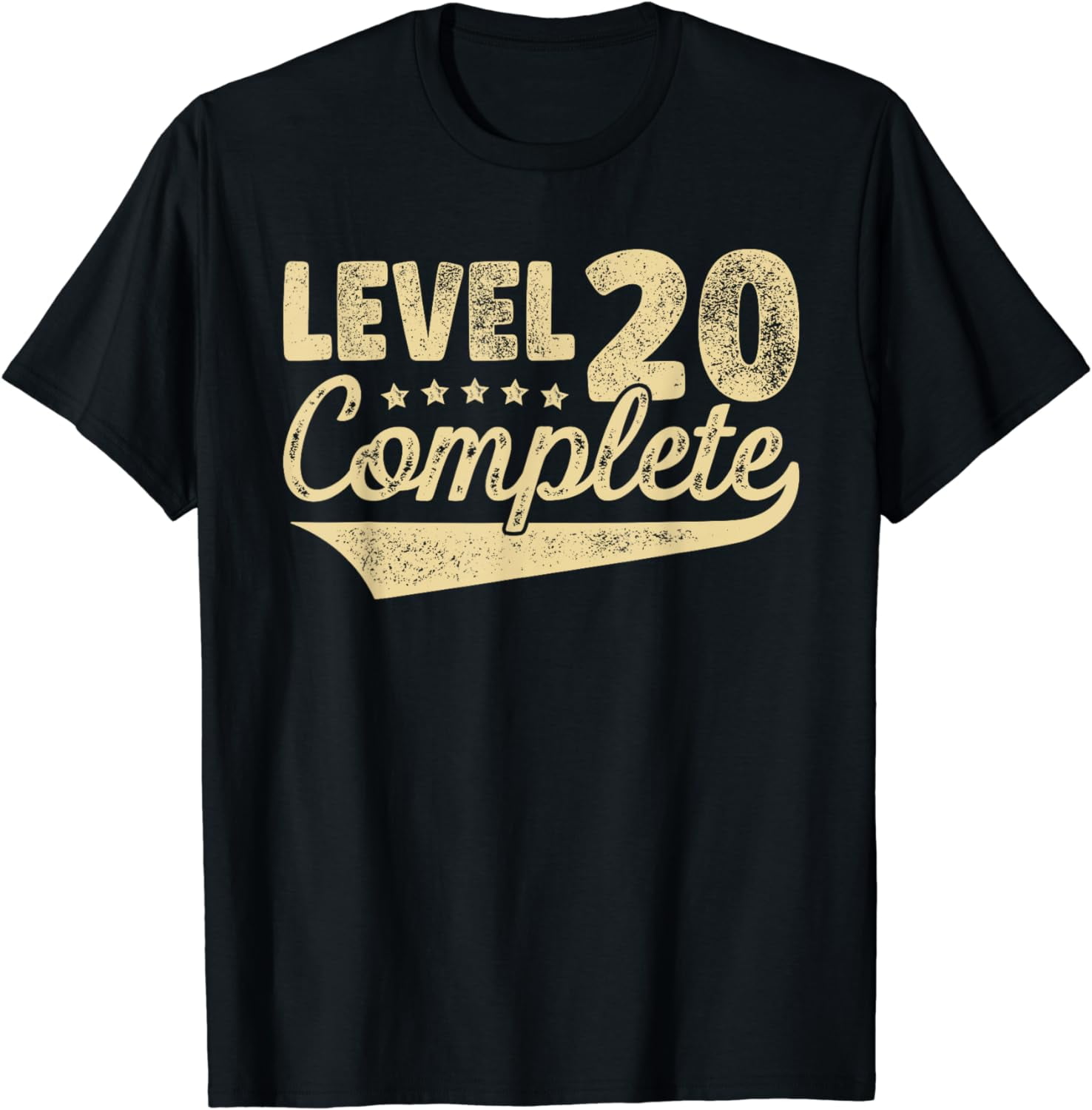 Level 20 Complete Vintage 20th Wedding Anniversary T-Shirt Black ...