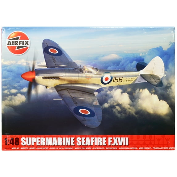 Level 3 Model Kit Supermarine Seafire F.XVII Fighter Aircraft with 3 ...