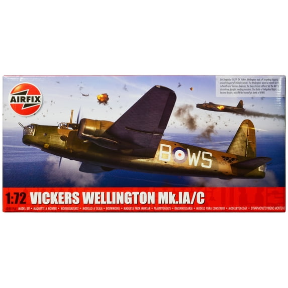 Level 3 Model Kit Vickers Wellington Mk.IA/C Bomber Aircraft with 2 ...