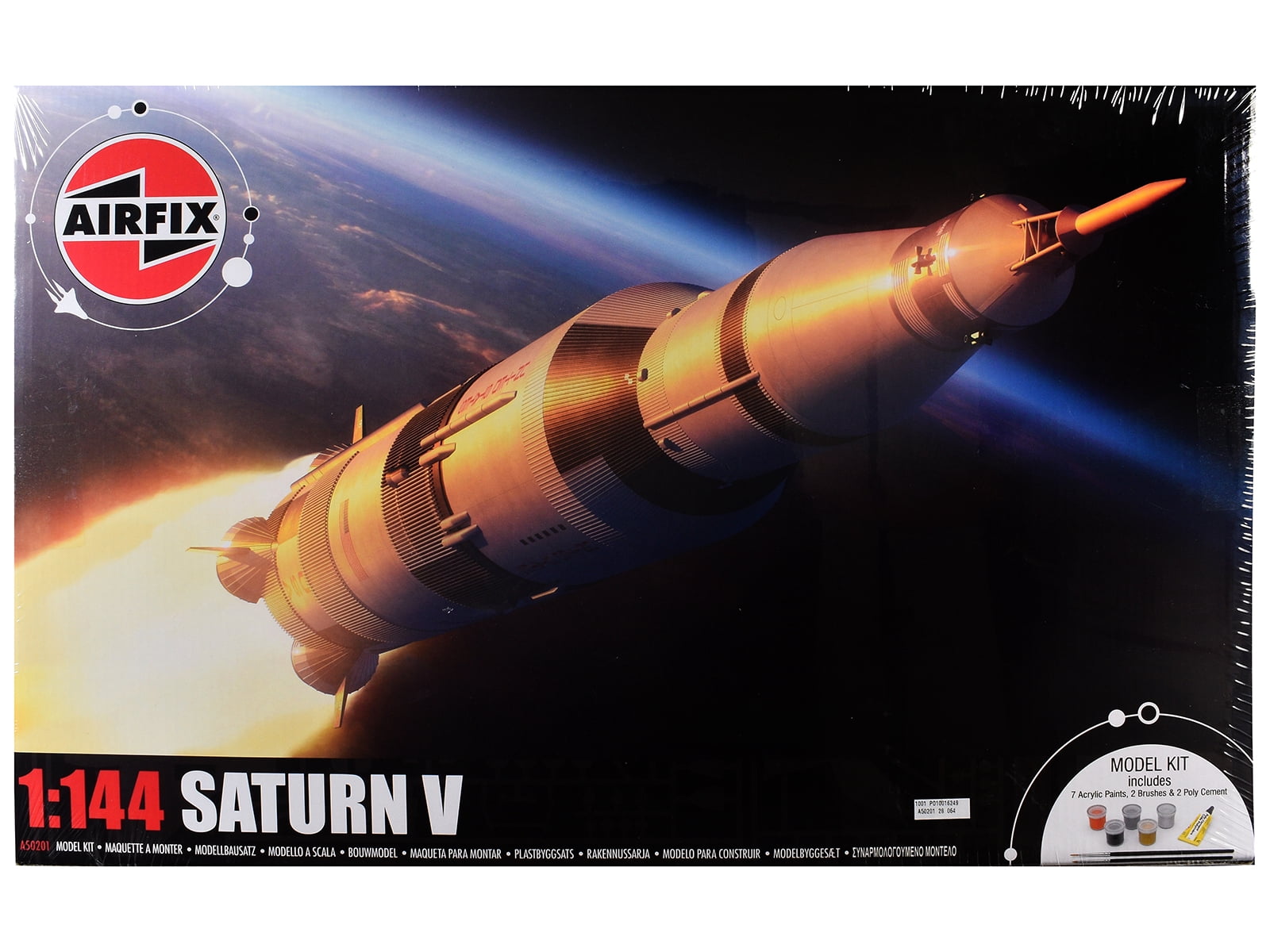 Level 3 Model Kit of NASA Saturn V Rocket Gift Set 1/144 Plastic Model ...