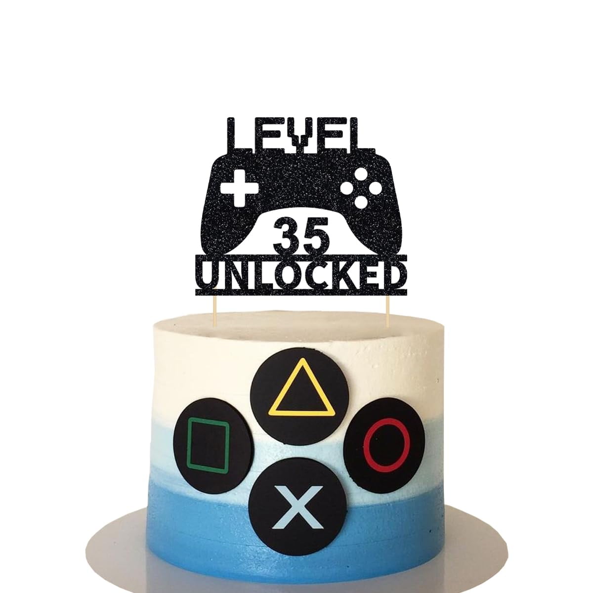 Level 35 Unlocked Video Game Cake COC1Topper for 35th Birthday Party ...