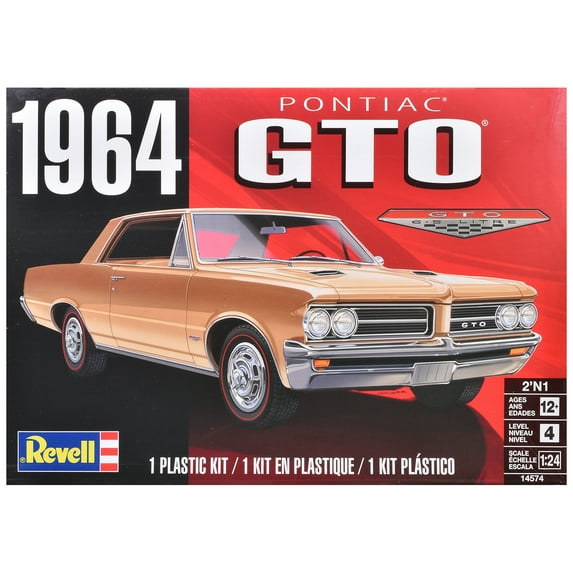 Level 4 Model Kit 1964 Pontiac GTO 2-in-1 Kit 1/24 Scale Model by ...