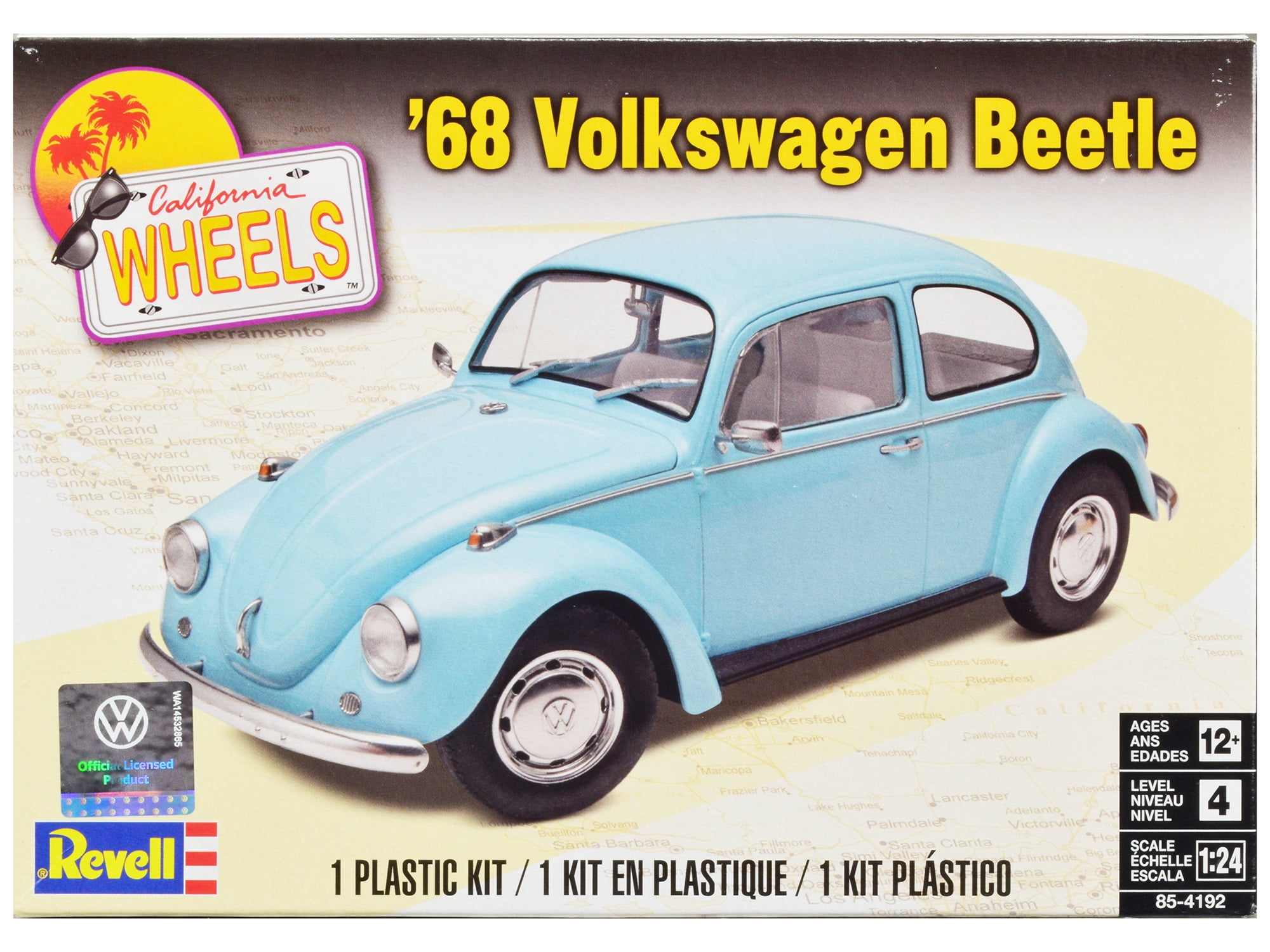 Level 4 Model Kit 1968 Volkswagen Beetle 1/24 Scale Model by Revell ...