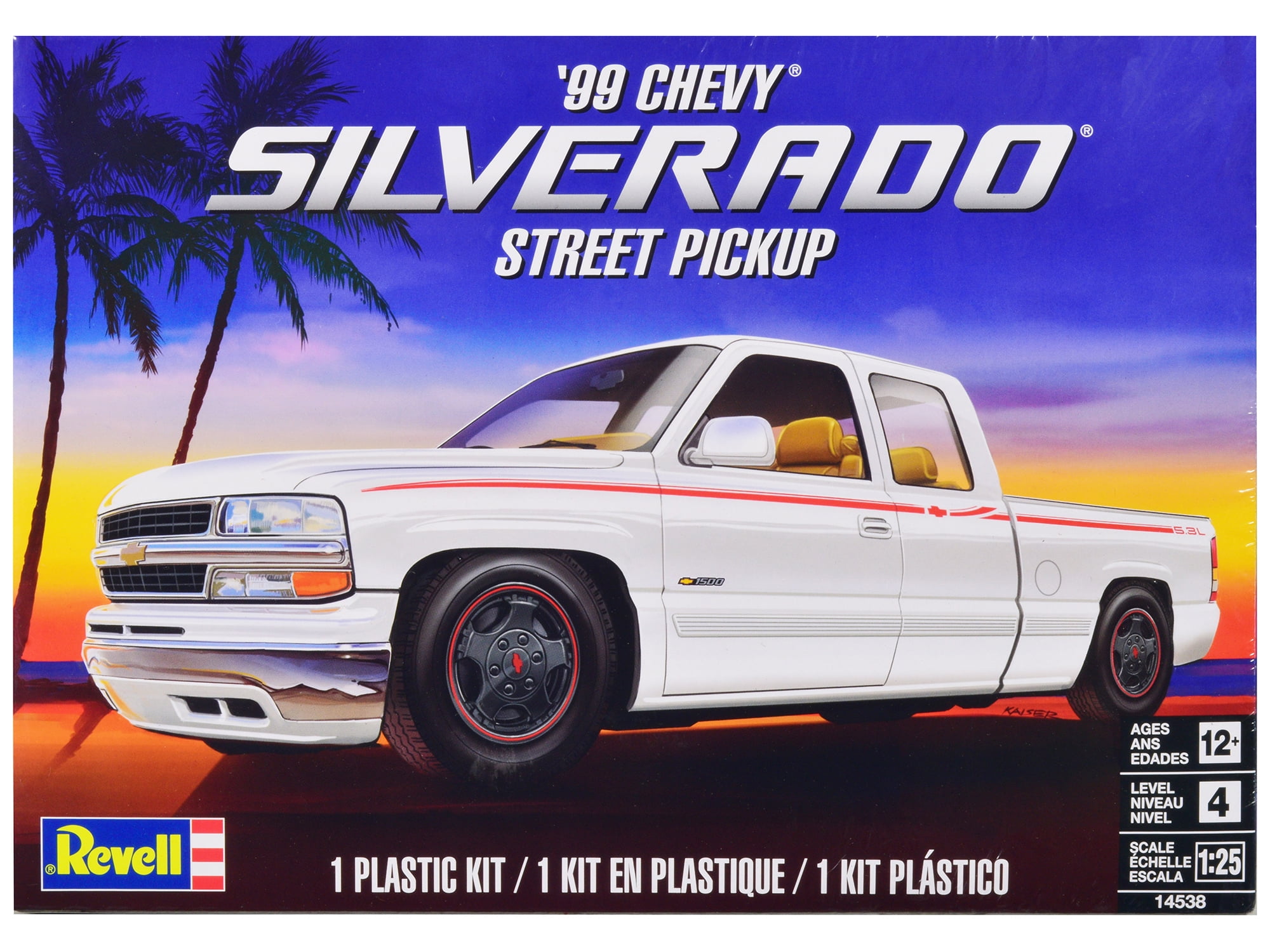 Level 4 Model Kit 1999 Chevrolet Silverado Street Pickup Truck 1/25 ...