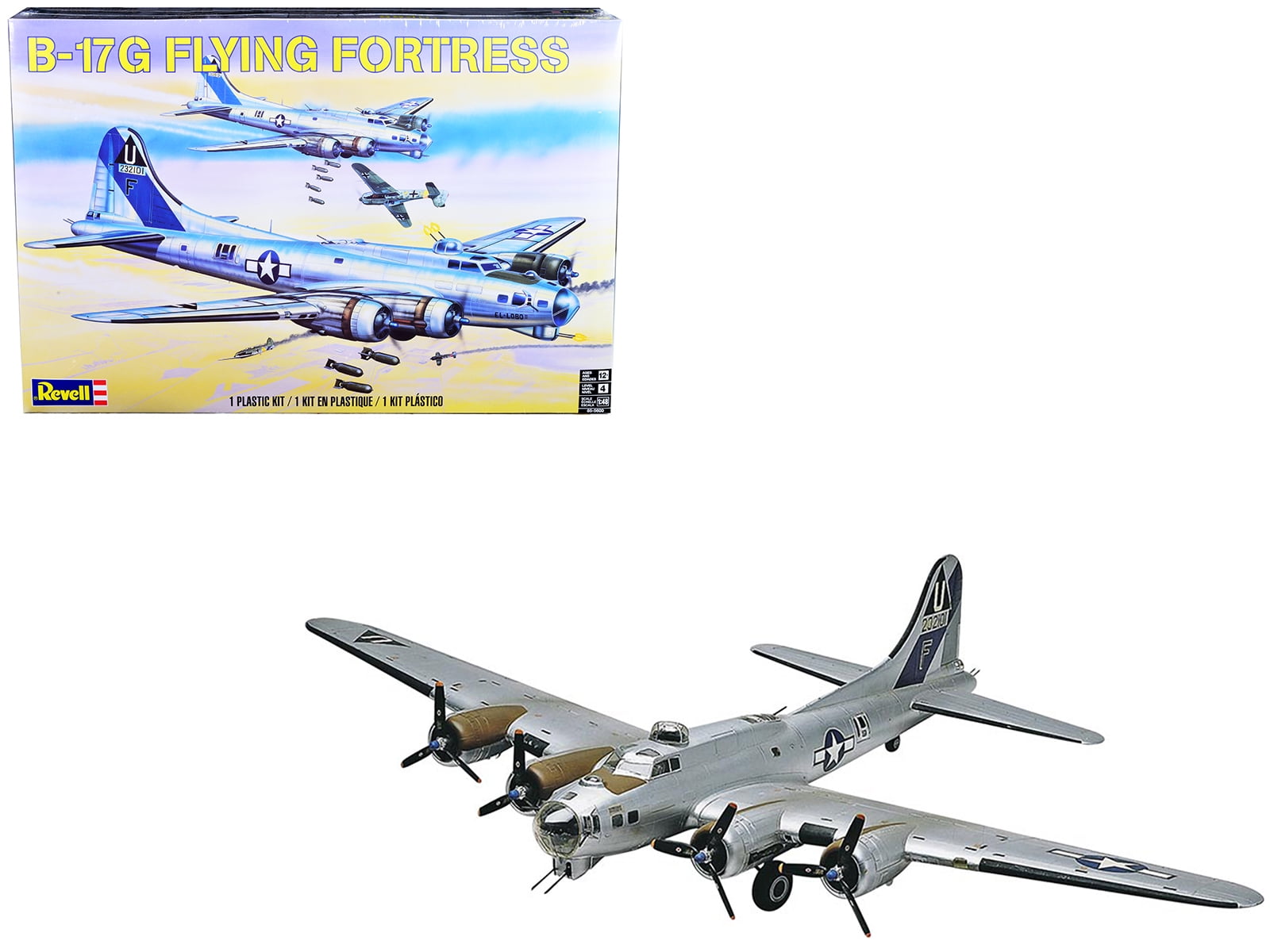 Level 4 Model Kit Boeing B17-G Flying Fortress Bomber Aircraft 1/48 ...